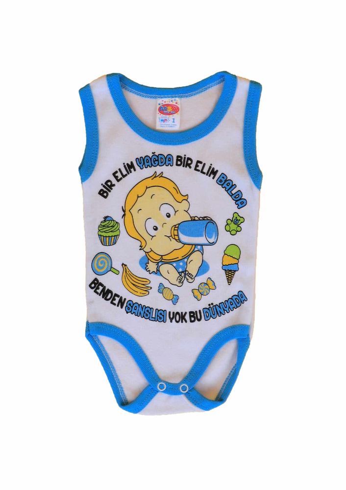 Msa Baby Bady 377 | Mavi Bebek Çıtçıtlı Body MSA BABY