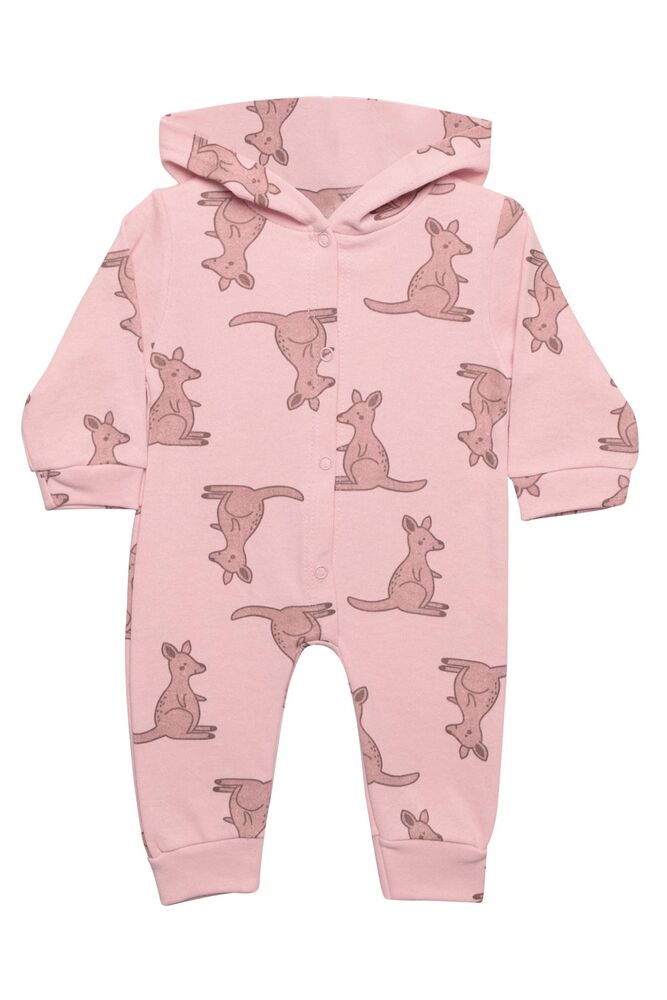 Kapşonlu Bebek Tulum 4035 | Pembe Bebek Tulum Melish bebe