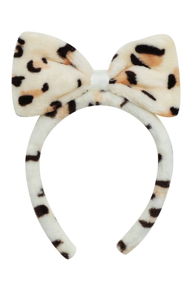 Leopard Bow Tiara | Beige